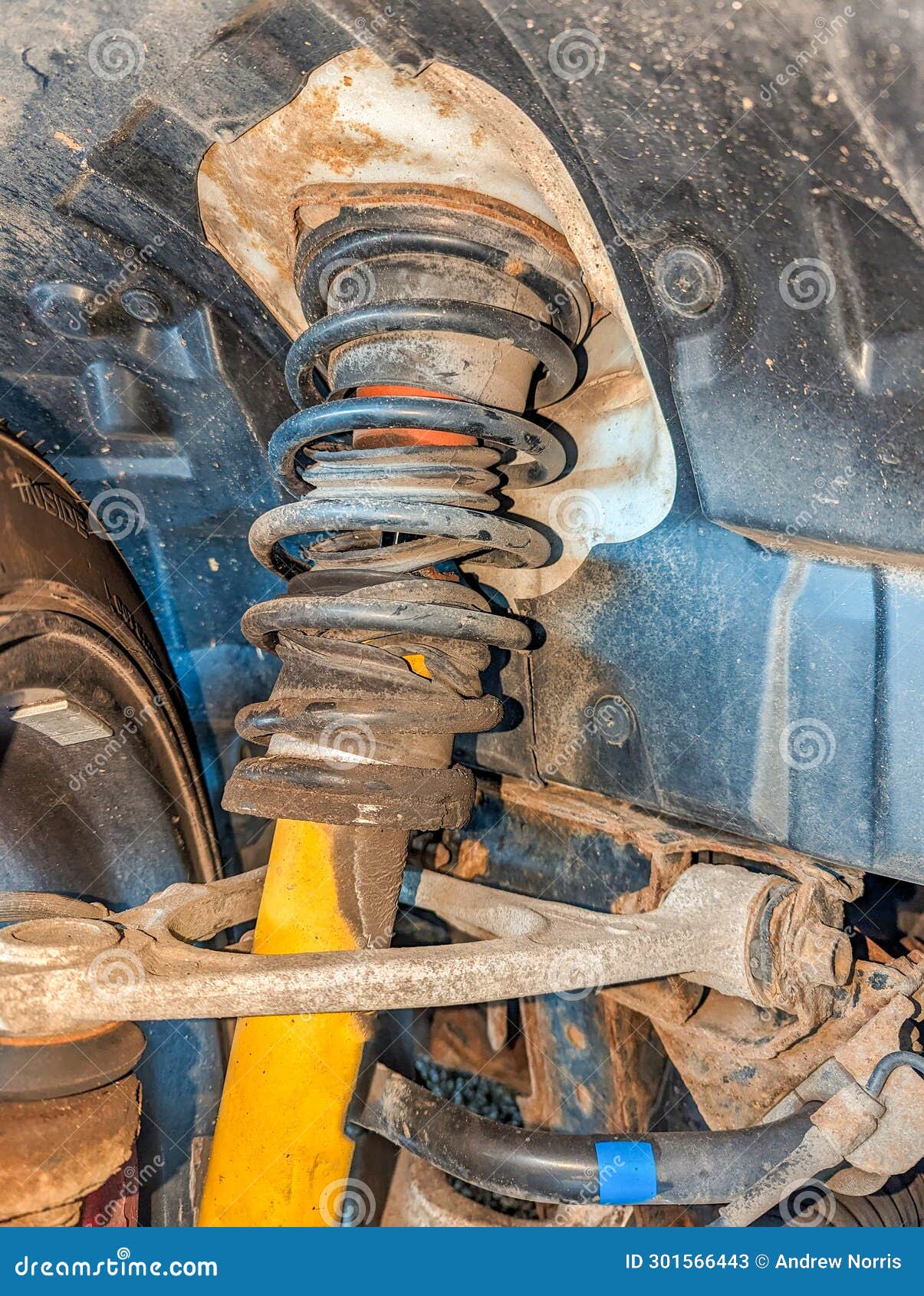 Rusty Vehicle Suspension stock image. Image of weathered - 301566443