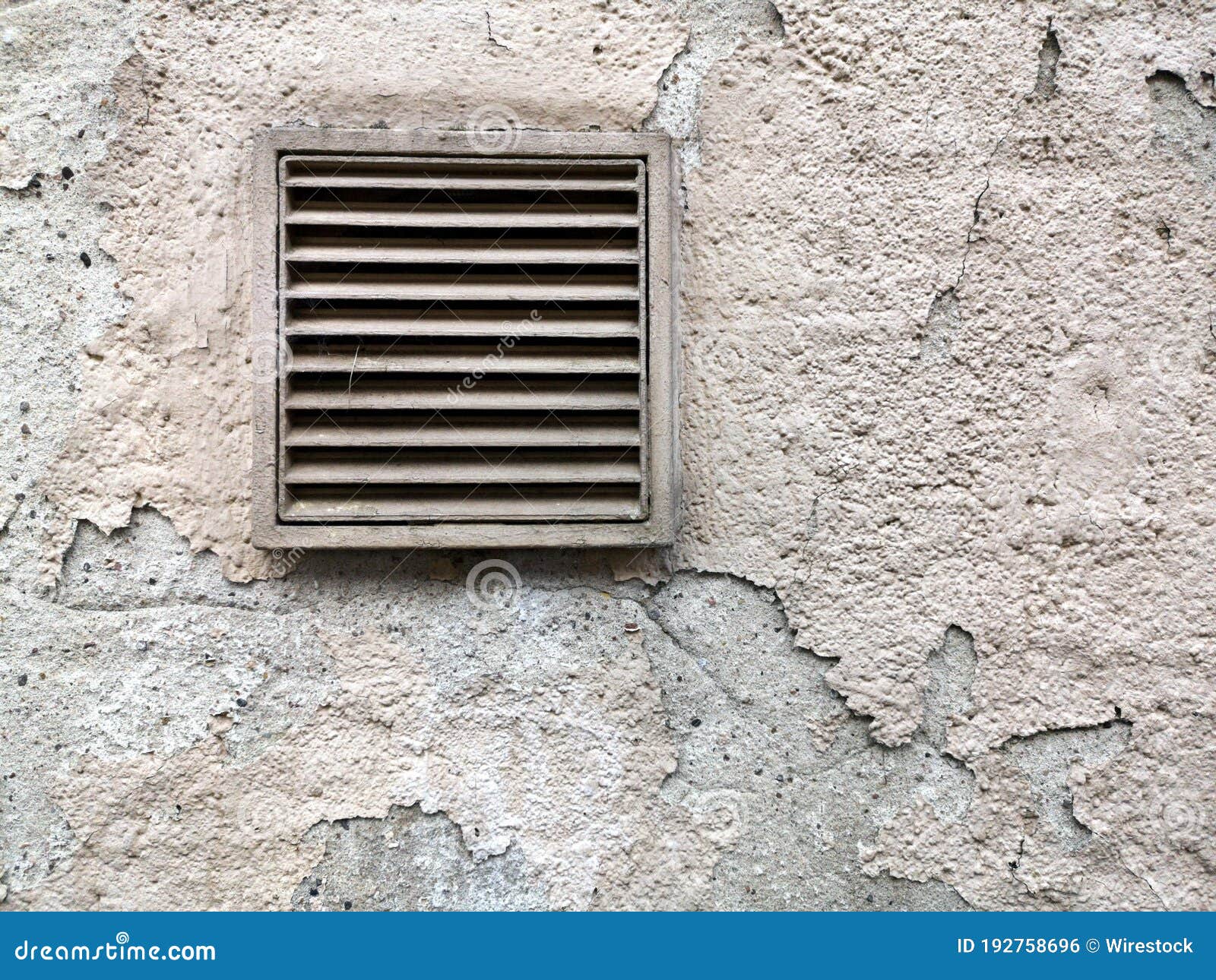 Old And Rusty Ventilation Grating Which Is Mounted On The Side Of The ...