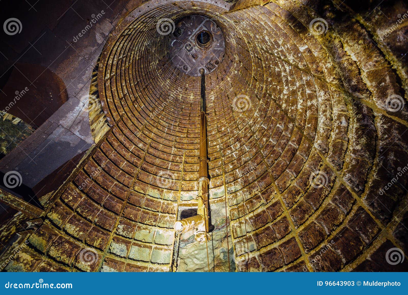 Rusty Vertical Mine Elevator Tubing Shaft Stock Image - Image of ...