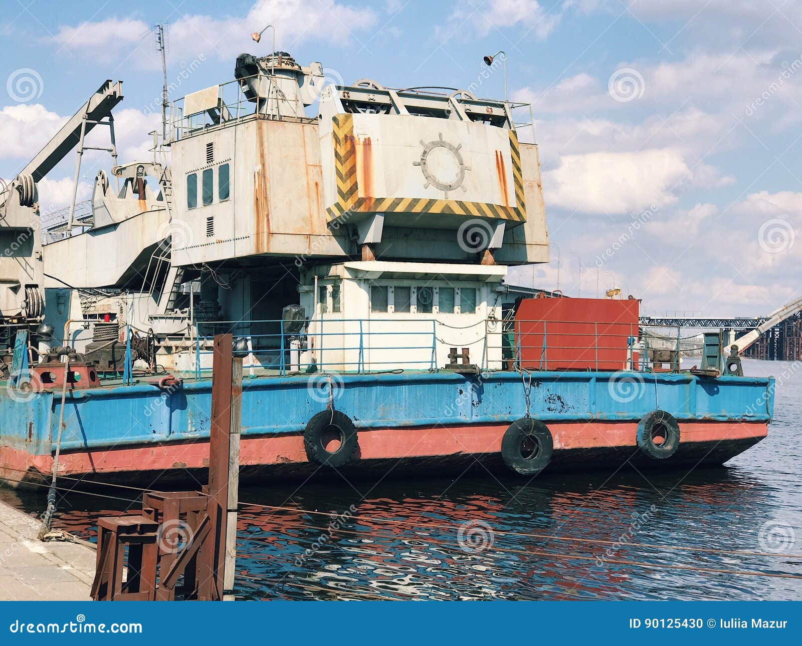 Rusty Vintage Abandoned Ship Ferry Stock Photo - Image of ocean, harbor ...
