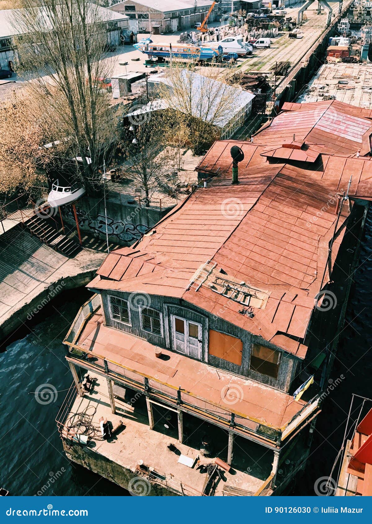 Rusty Vintage Abandoned Ship Ferry Stock Photo - Image of rusty ...