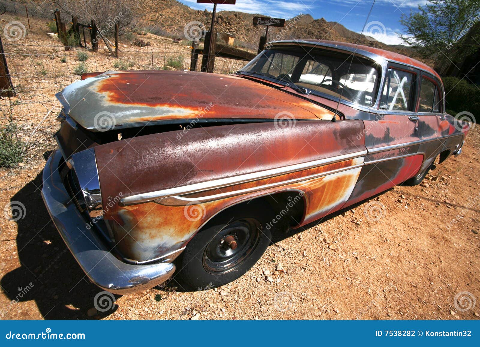 Rusty vintage american car stock photo. Image of america - 7538282