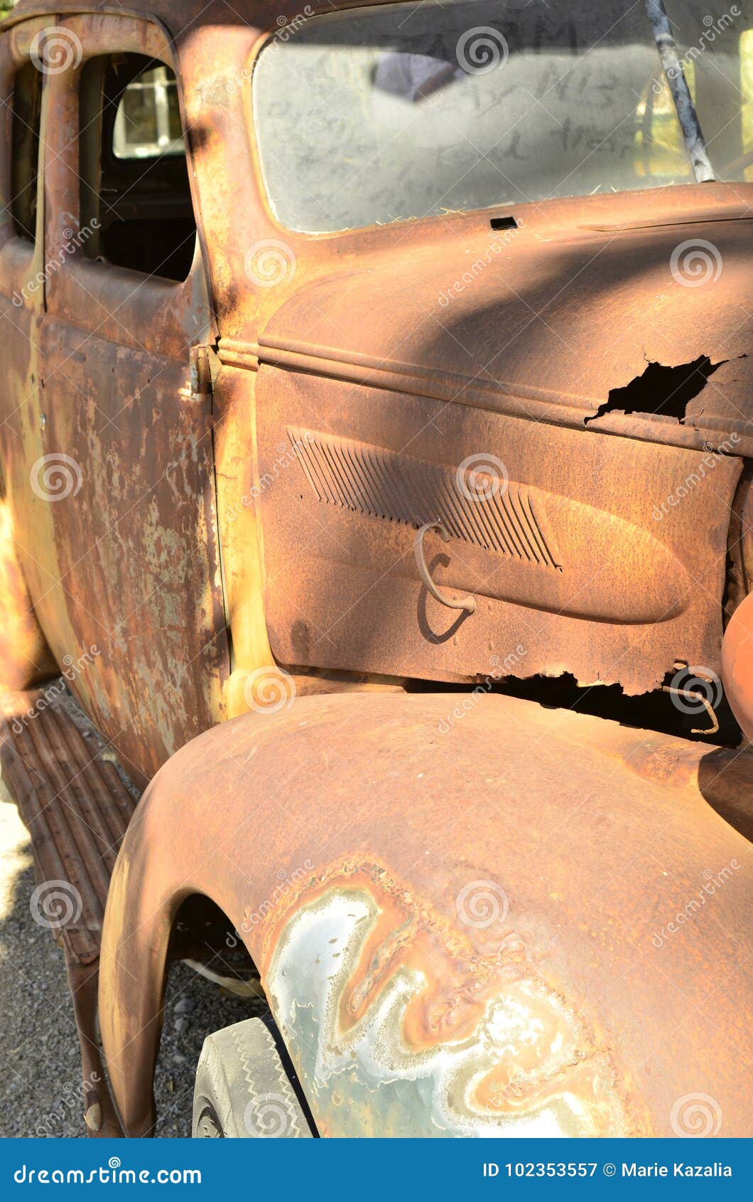 Rusty vintage automobile stock image. Image of black - 102353557