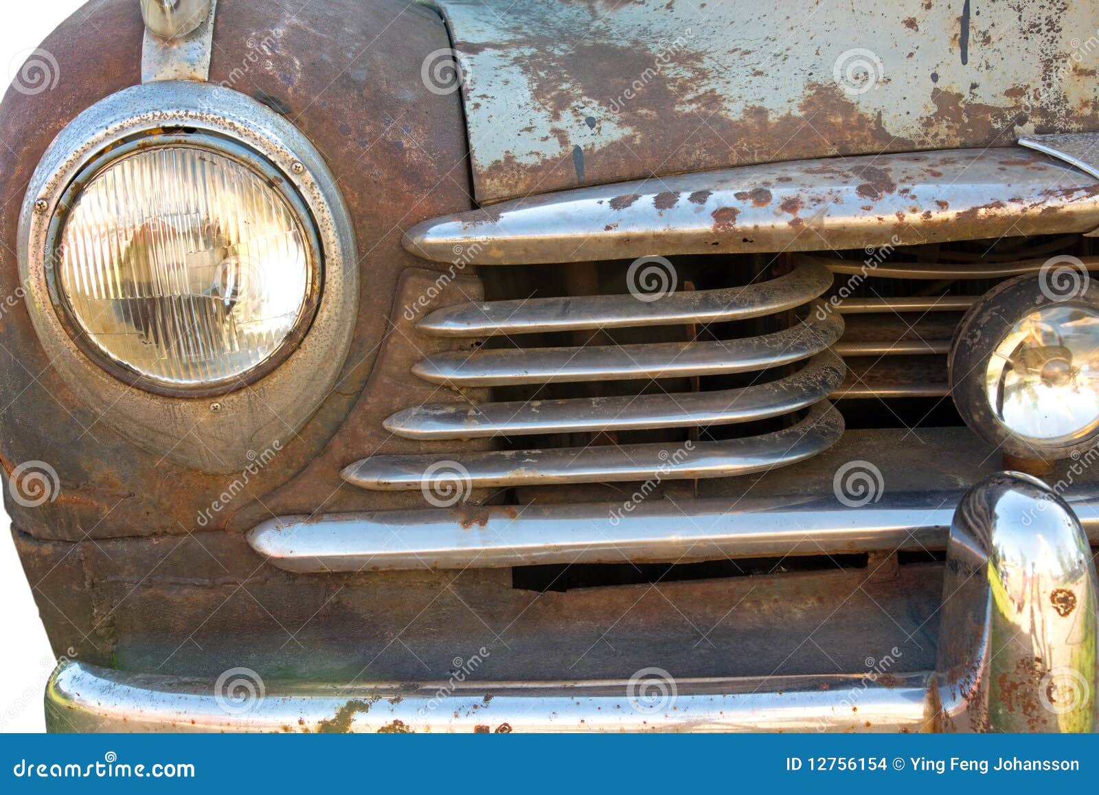 Rusty vintage car stock photo. Image of rundown, headlight - 12756154