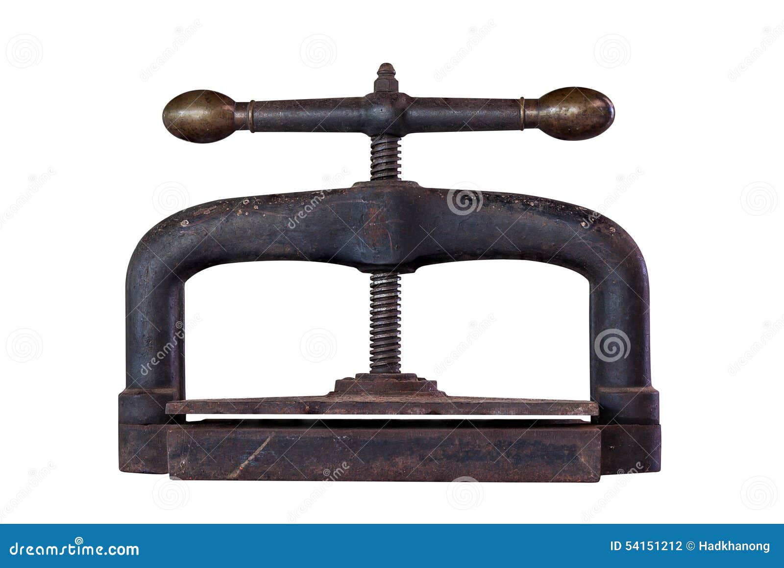 Rusty Vintage Tool for Compressing Fabric Stock Photo - Image of rotate ...