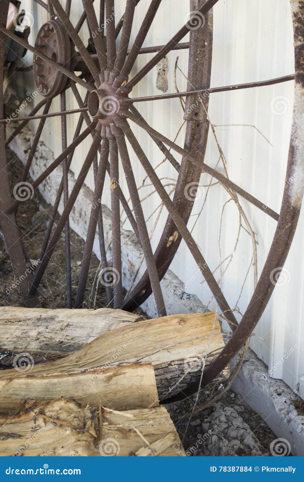 Rusty Wagon Wheels stock photo. Image of wall, rusty - 78387884