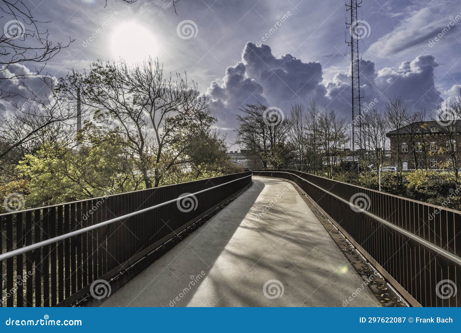 Rusty Walking Bridge at Esbjerg Harbor, Denmark Stock Image - Image of ...