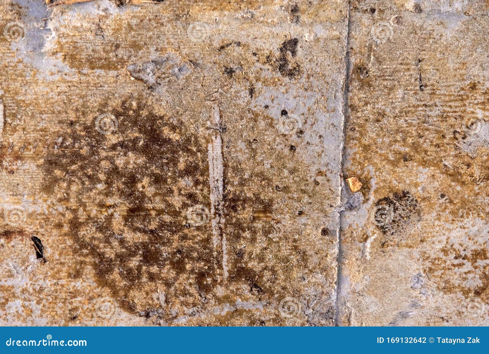 Rusty Wall. Cement or Concrete on the Construction Site, Texture or ...