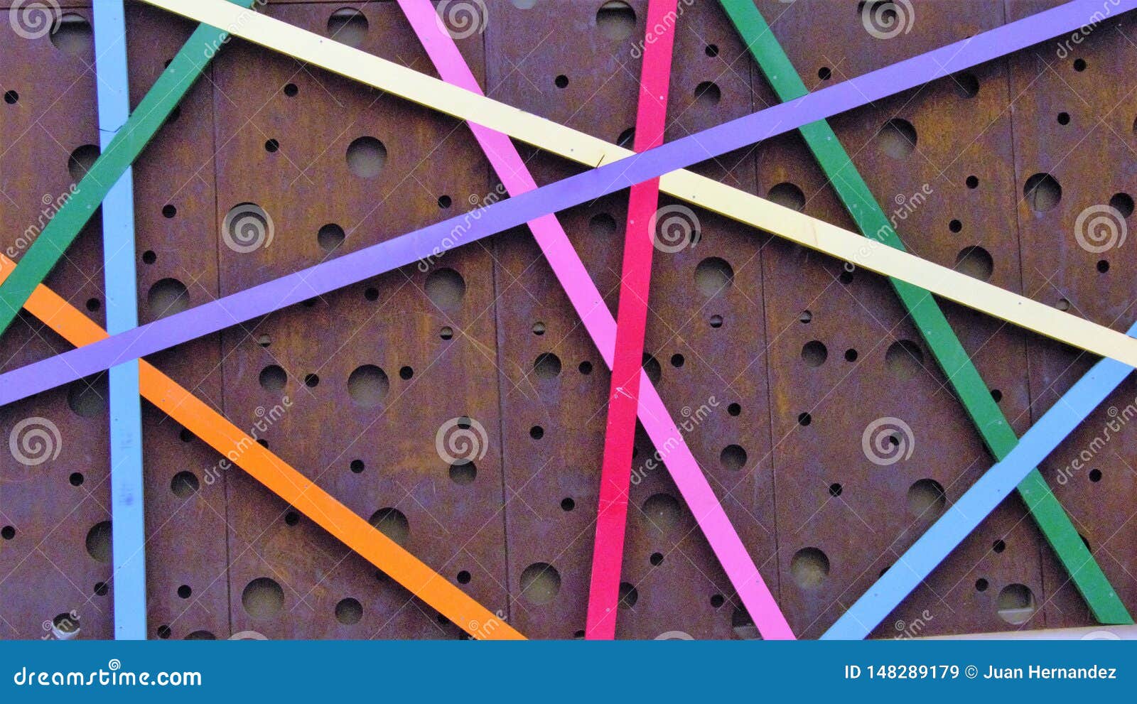 Rusty Wall with Multi Colored Lines Texture. Stock Image - Image of ...