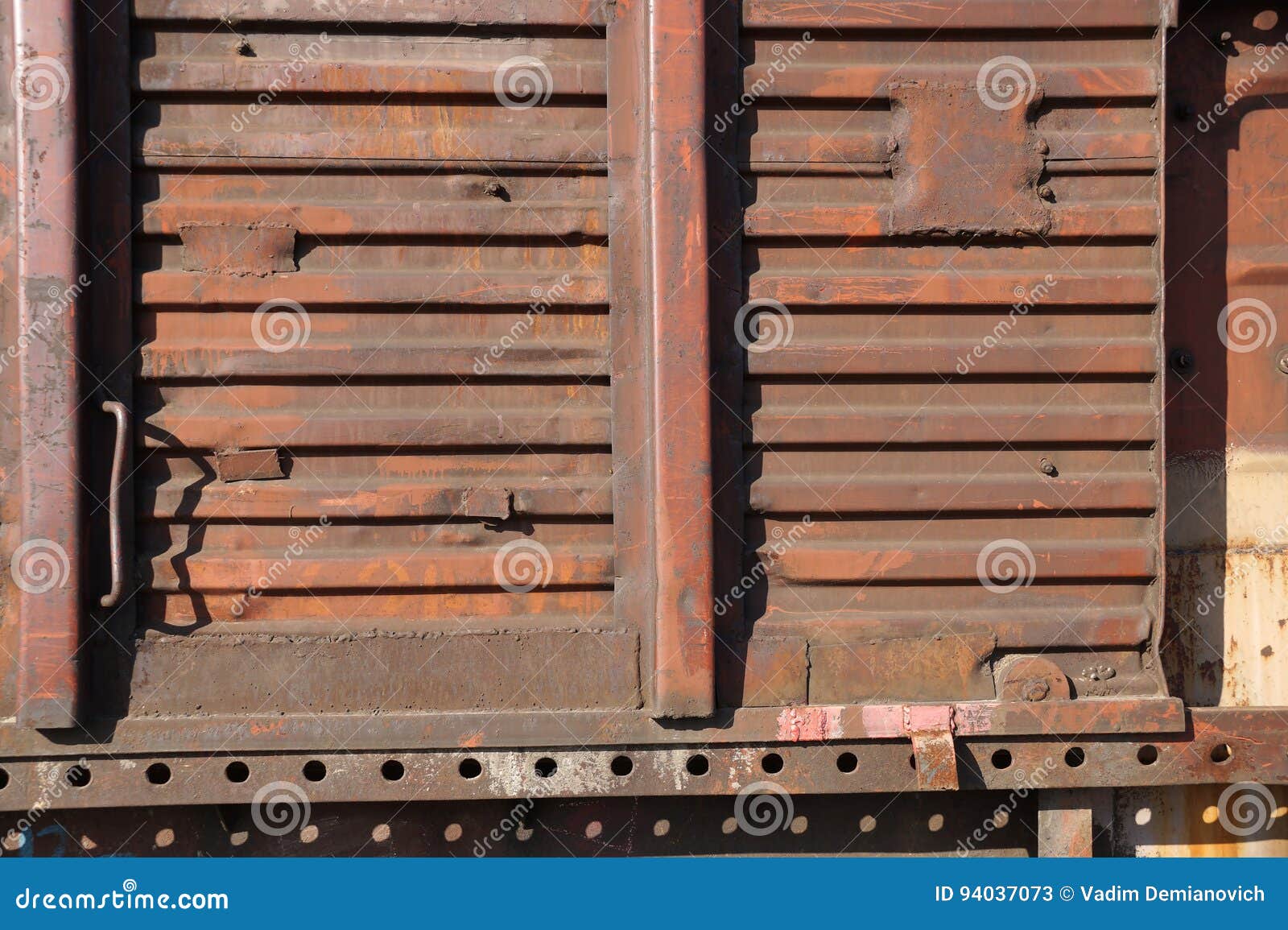 Rusty Wall of the Railway Car Stock Image - Image of railroad ...