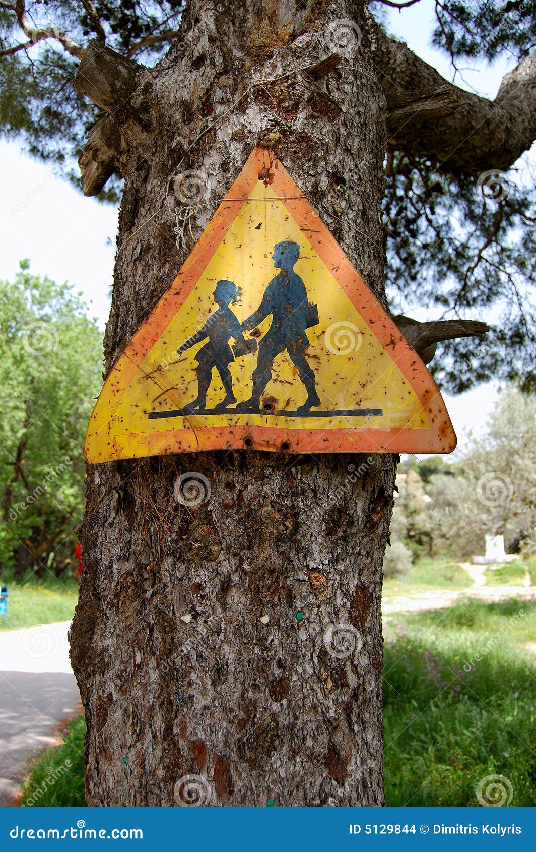 Rusty warning sign stock photo. Image of grime, learn - 5129844