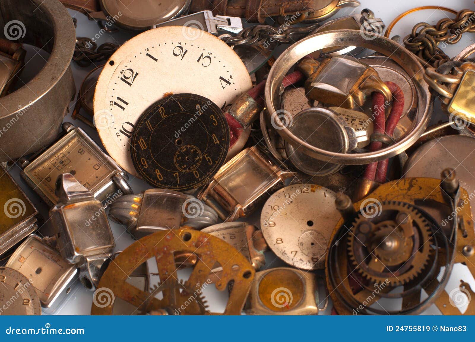 Rusty Watch Parts stock image. Image of timepieces, broken - 24755819