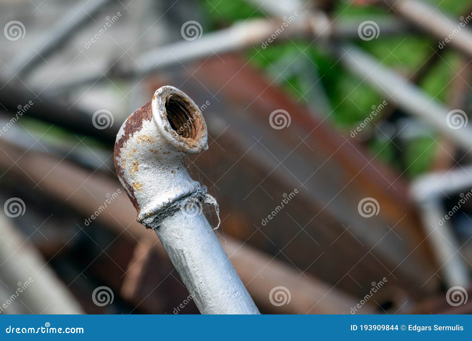 Rusty Water Pipe. Stack of Scrap Metal Stock Photo - Image of repairs ...