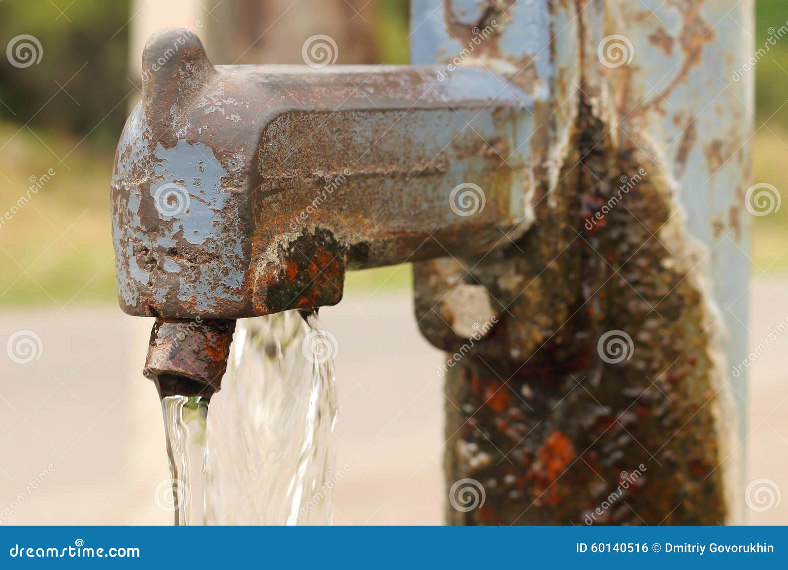 Rusty Water Pump Tap stock photo. Image of faucet, saving - 60140516