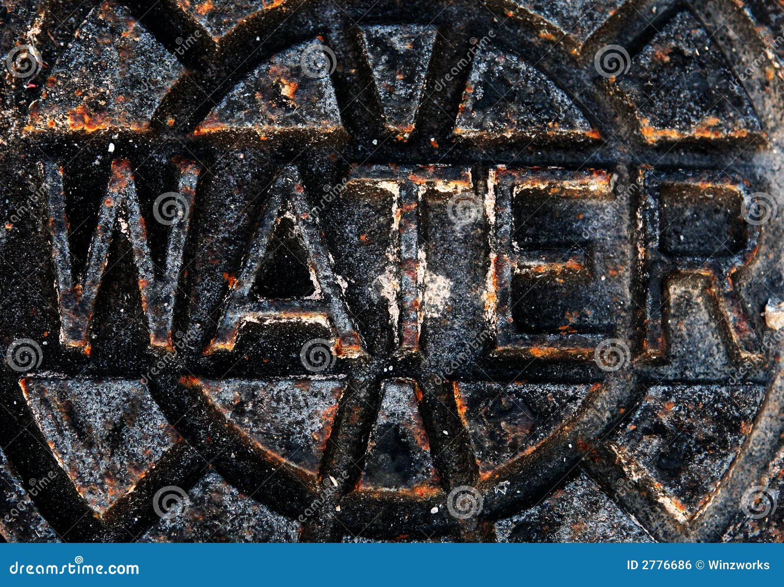 Rusty Water Sign stock photo. Image of unique, metal, water - 2776686