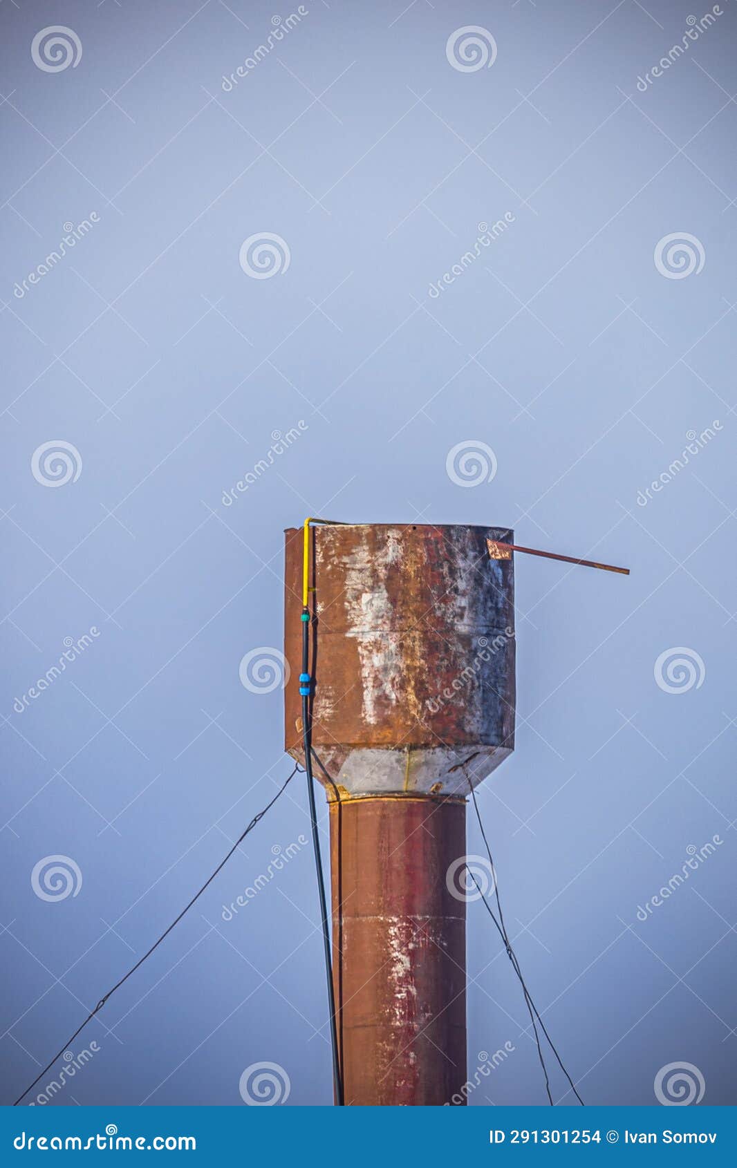 A Rusty Water Tower in the Countryside Stock Photo - Image of ...