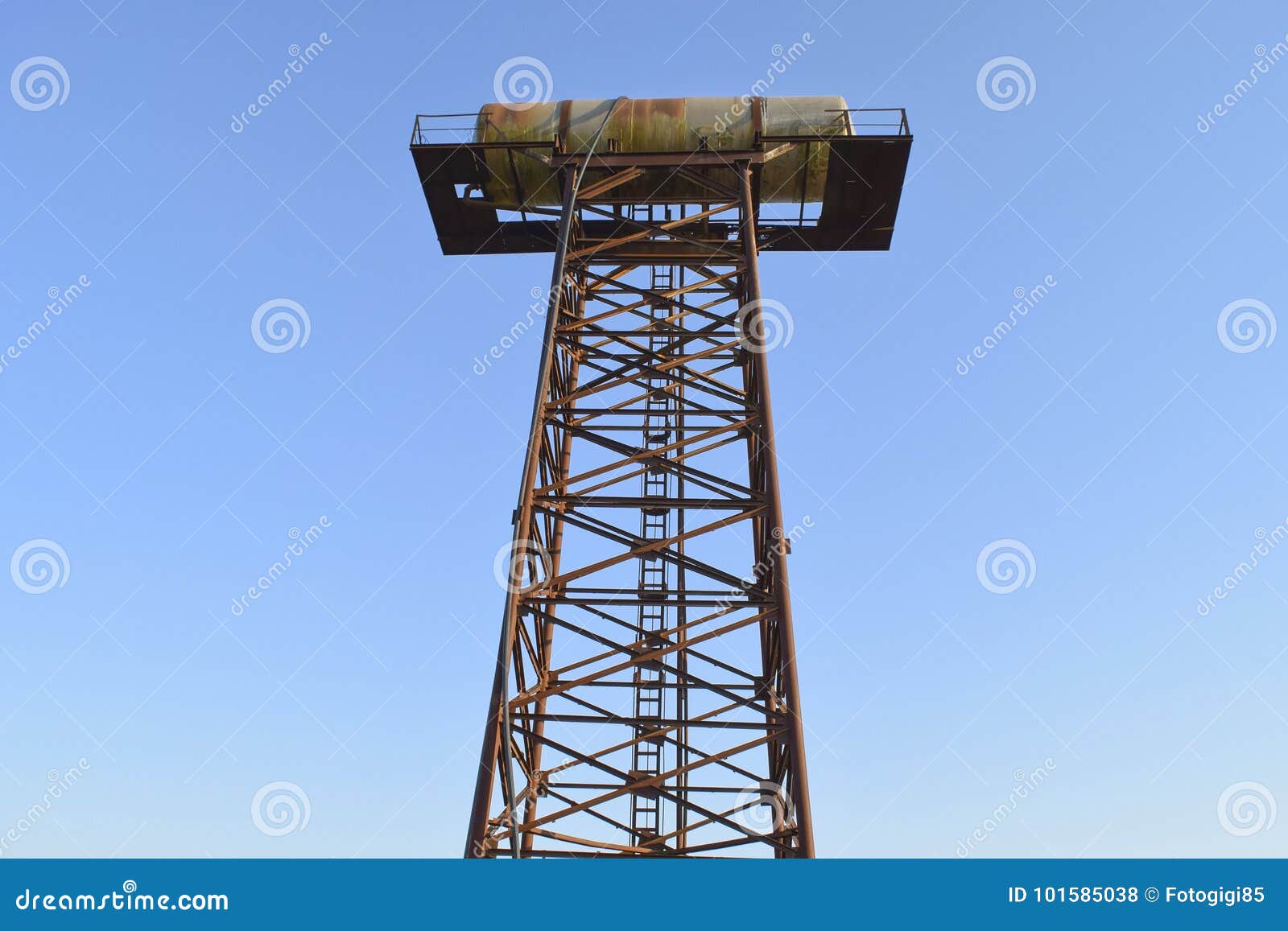 Rusty water tower stock photo. Image of rusty, architecture - 101585038