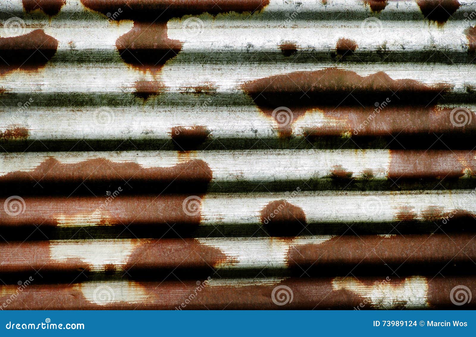 Rusty wave metal panel. stock photo. Image of lines, metal - 73989124
