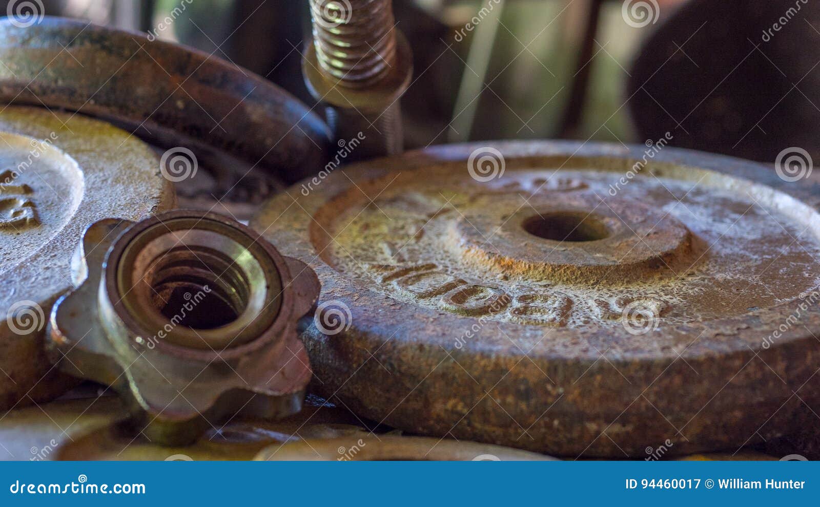 Rusty Weights Slowly Rust Left Abandoned on the Floor Stock Image ...
