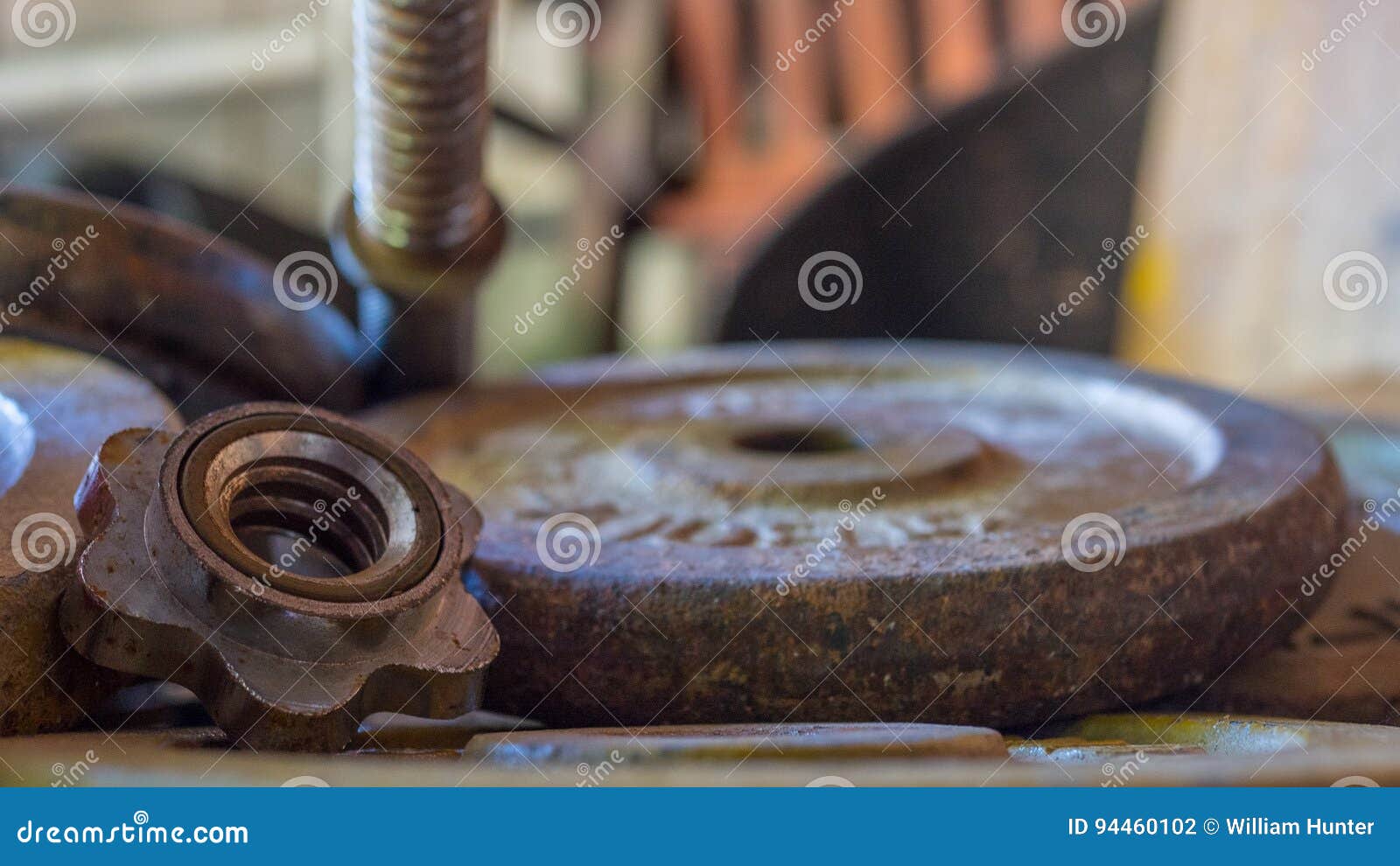 Rusty Weights Slowly Rust Left Abandoned on the Floor Stock Photo ...