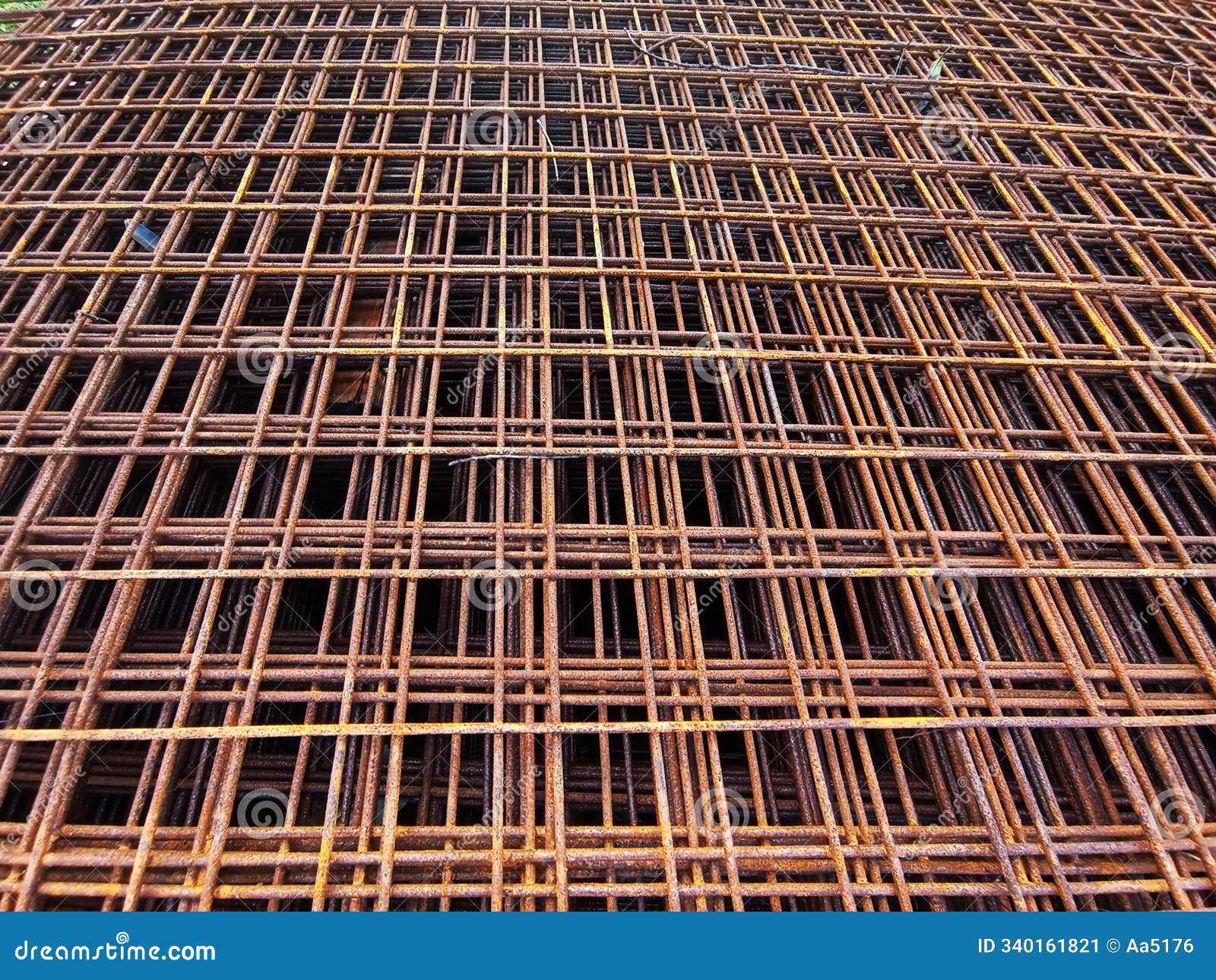 Rusty Welded Wire Mesh Placed Outdoors As Wire Mesh Piles for ...