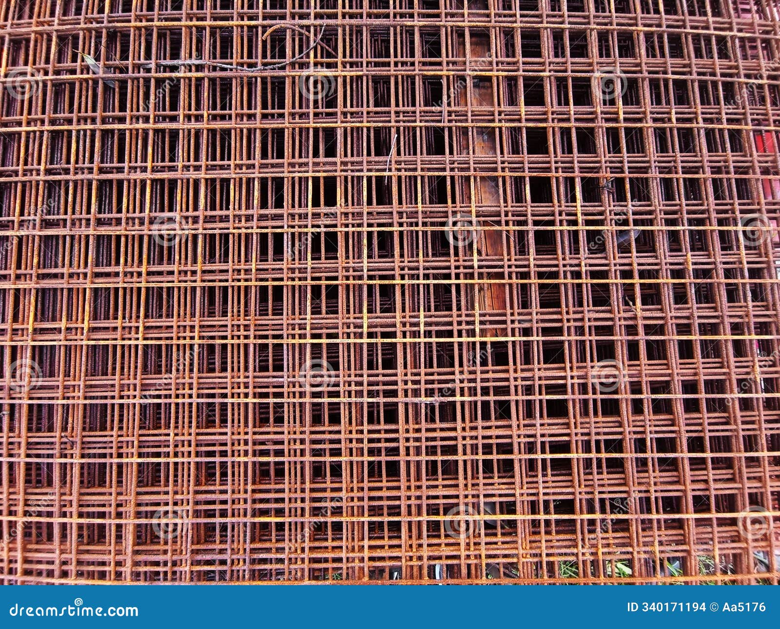 Rusty Welded Wire Mesh Placed Outdoors As Wire Mesh Piles for ...