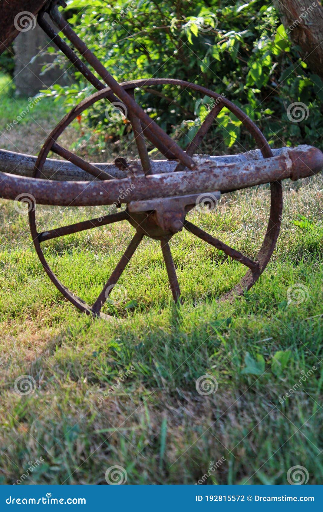 Old rusty wheel stock photo. Image of olden, wheelbarrow - 192815572