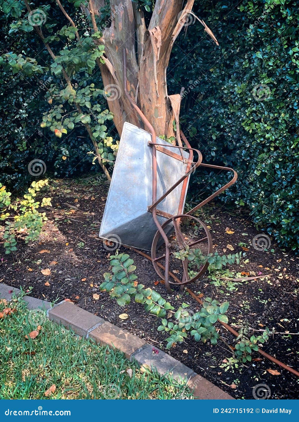 Old Rusty Wheelbarrow Details Royalty-Free Stock Photography ...