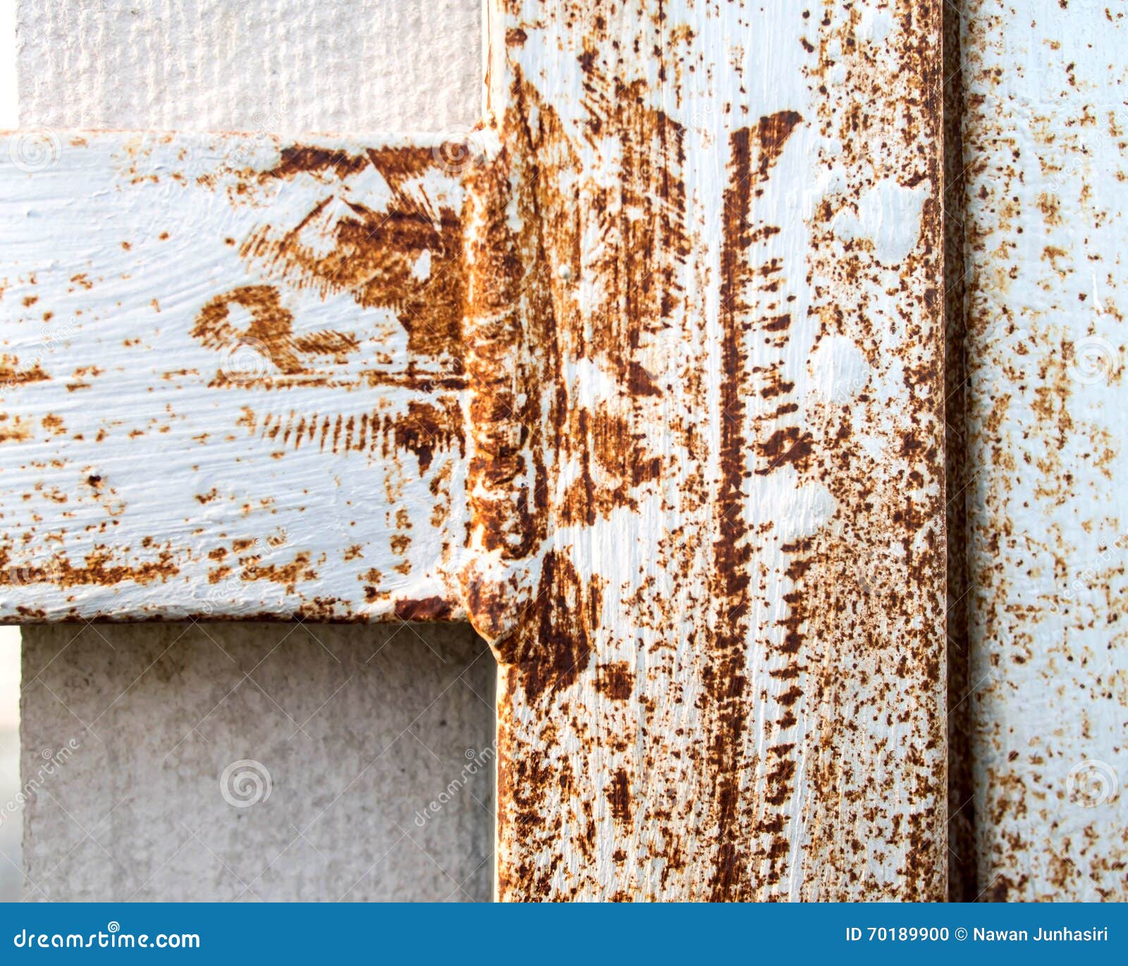 Rusty white gate fence stock photo. Image of backdrop - 70189900