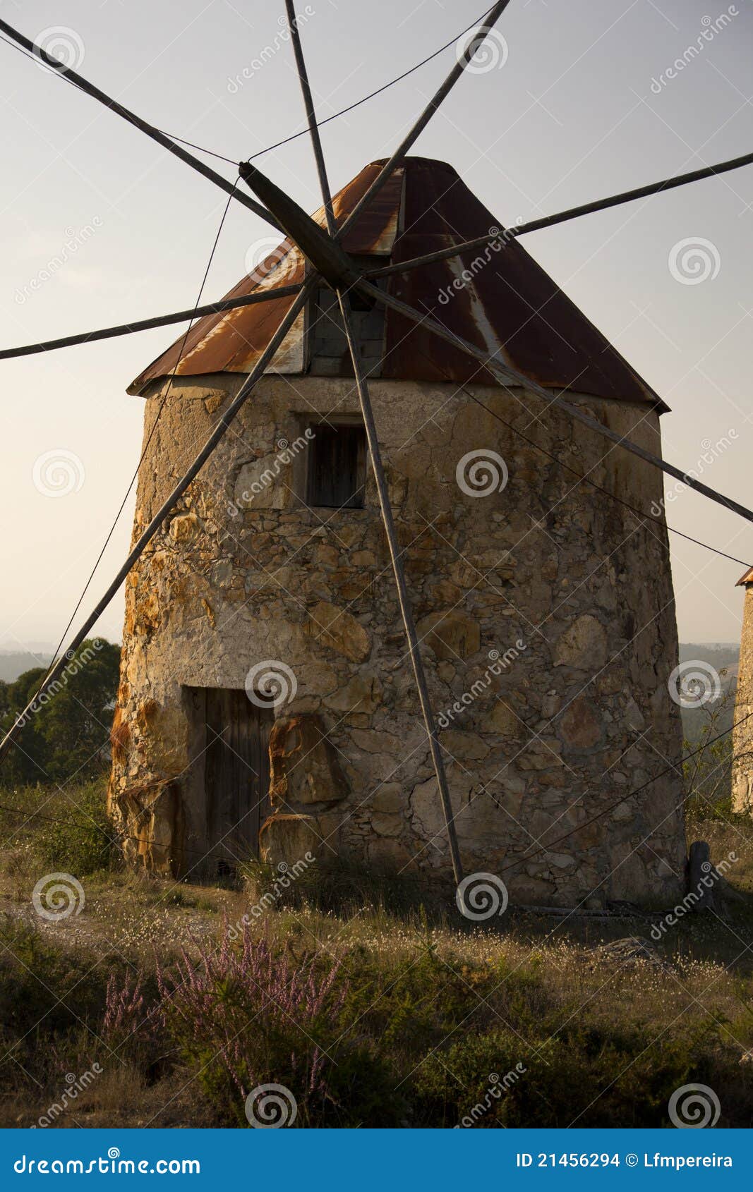 A Rusty Windmill in Penacova, Portugal Stock Photo - Image of rotate ...