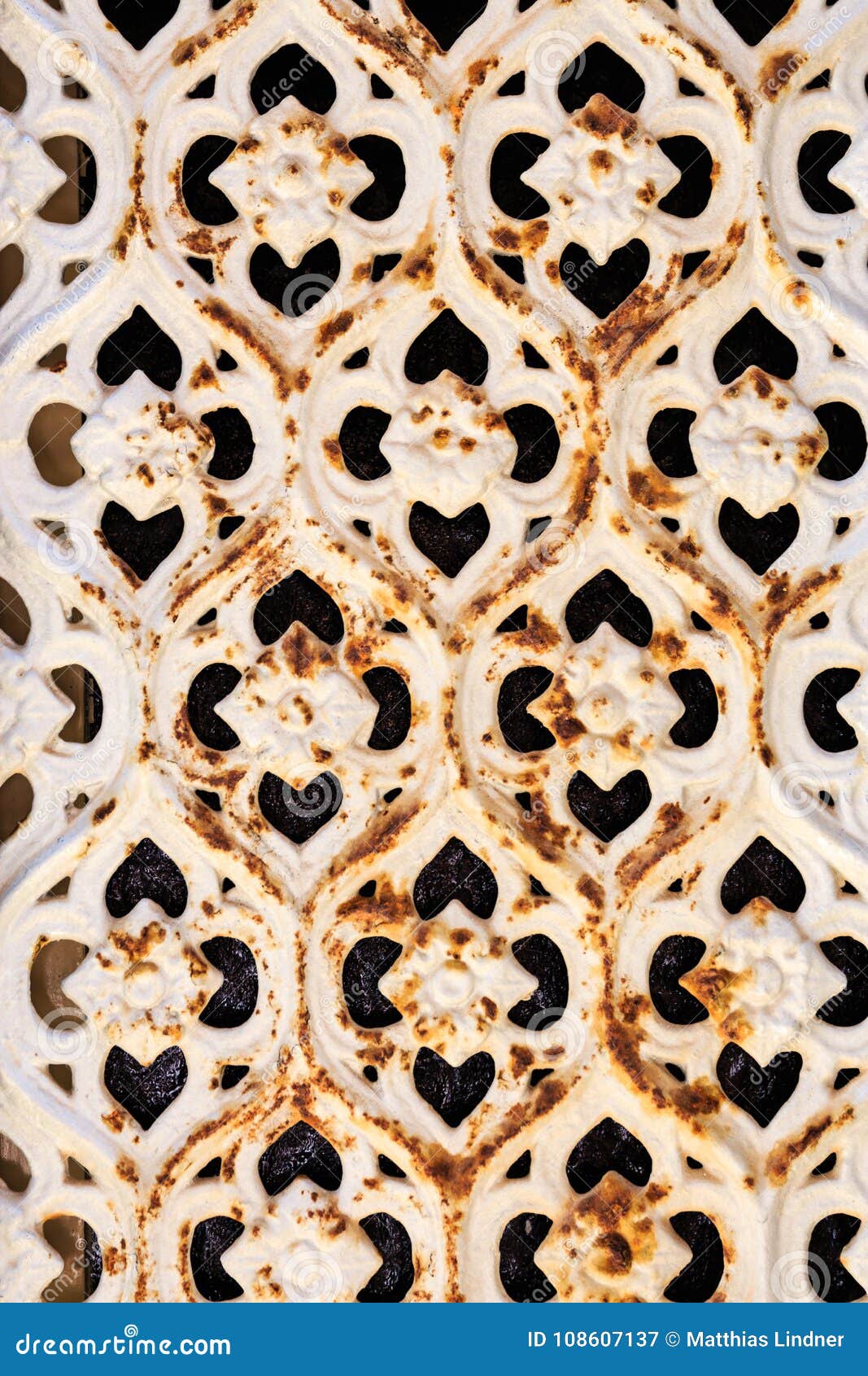 Rusty Window Grill with Ornaments Stock Image - Image of pattern ...
