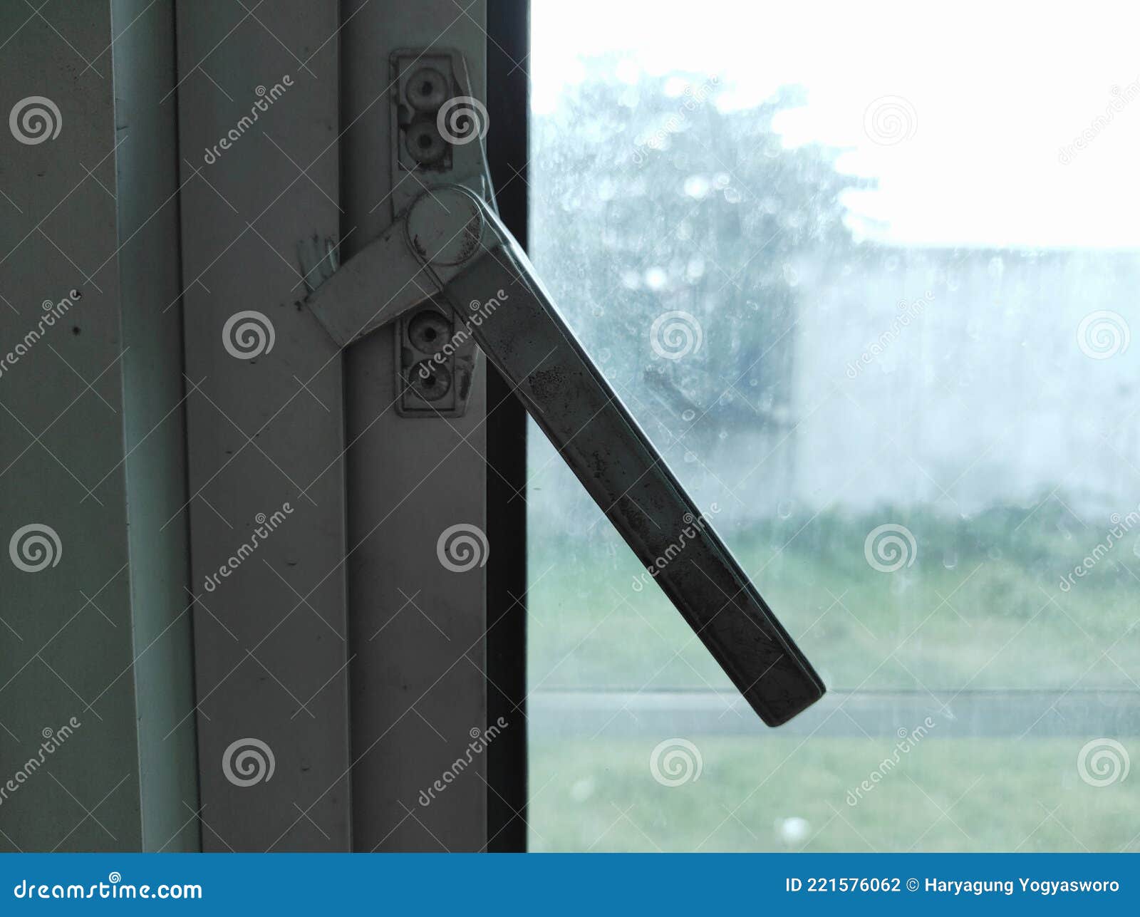 Old Rusty Window With Iron Railings. Stock Photography | CartoonDealer ...