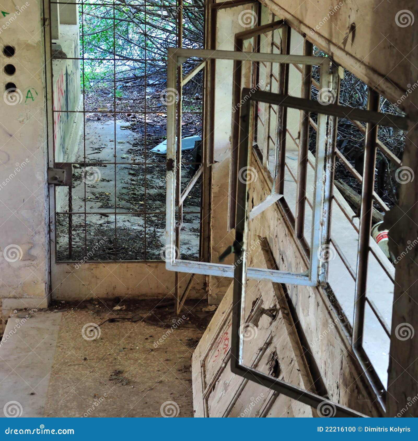 Rusty Windows in Abandoned House Stock Photo - Image of dirty, knob ...