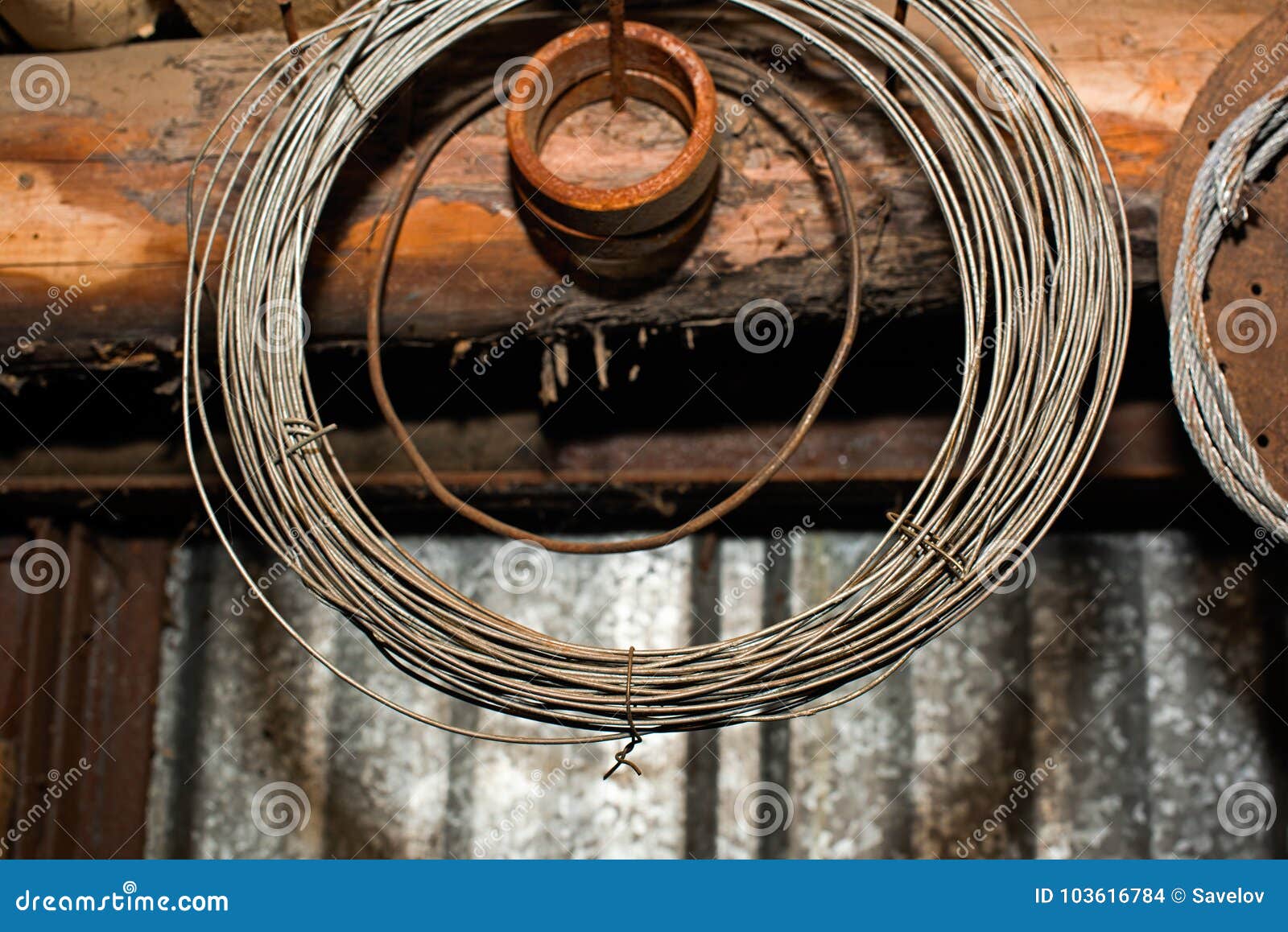 A rusty wire stock photo. Image of iron, abstract, heavy - 103616784
