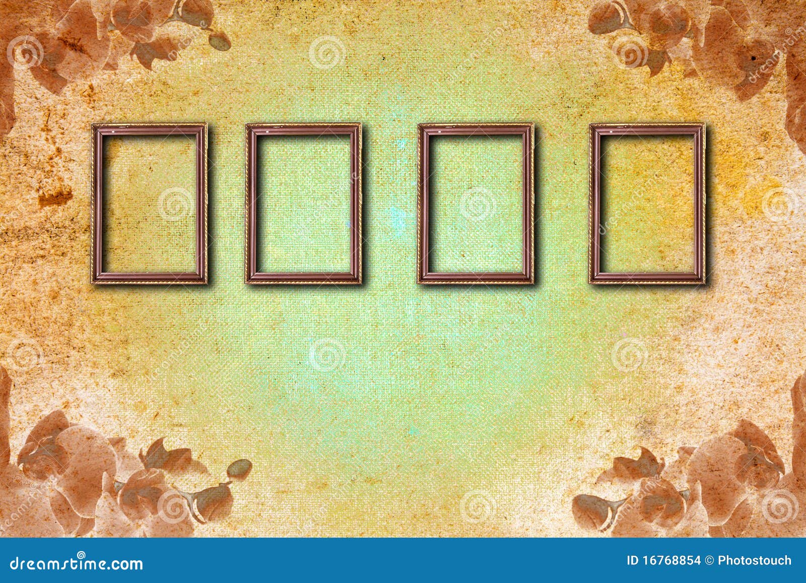 Rusty Wooden Frame on Abstract Background Stock Illustration ...