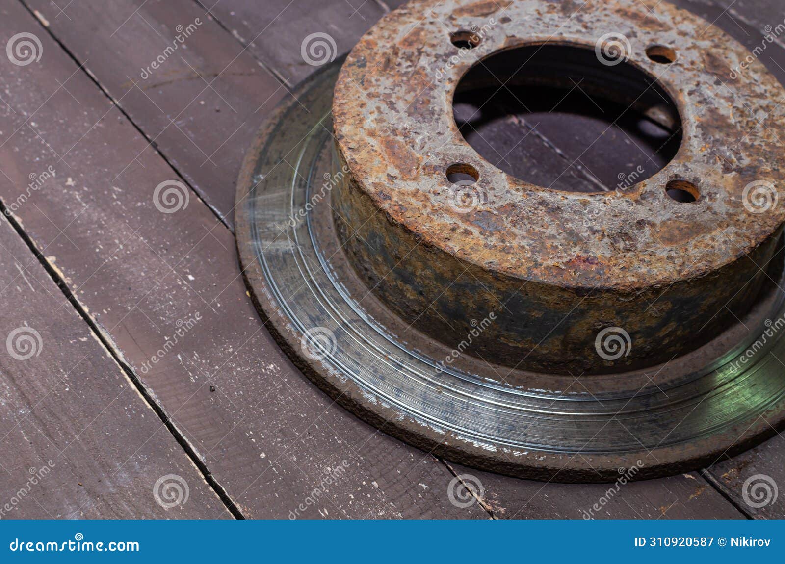 Rusty worn car brake disc stock image. Image of mechanical - 310920587