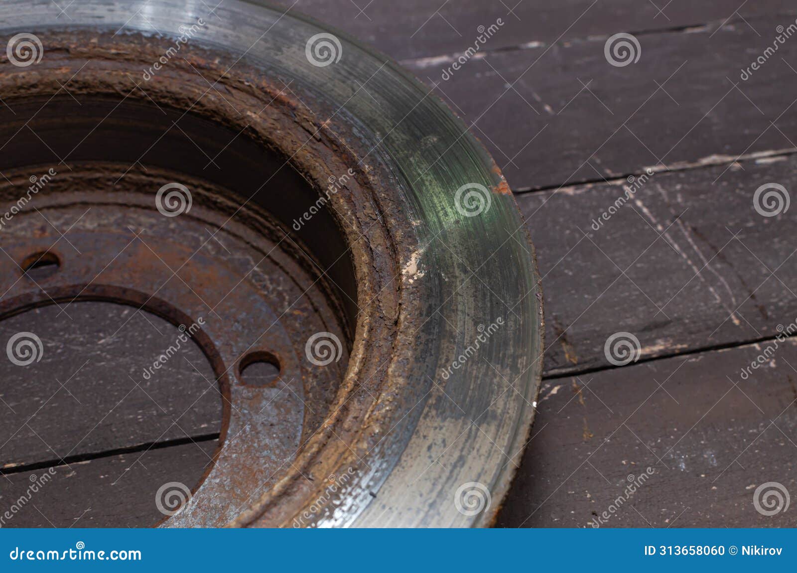Rusty worn car brake disc stock photo. Image of mechanical - 313658060