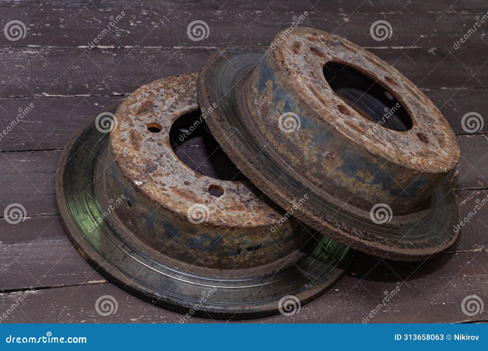 Rusty worn car brake disc stock image. Image of steel - 313658063