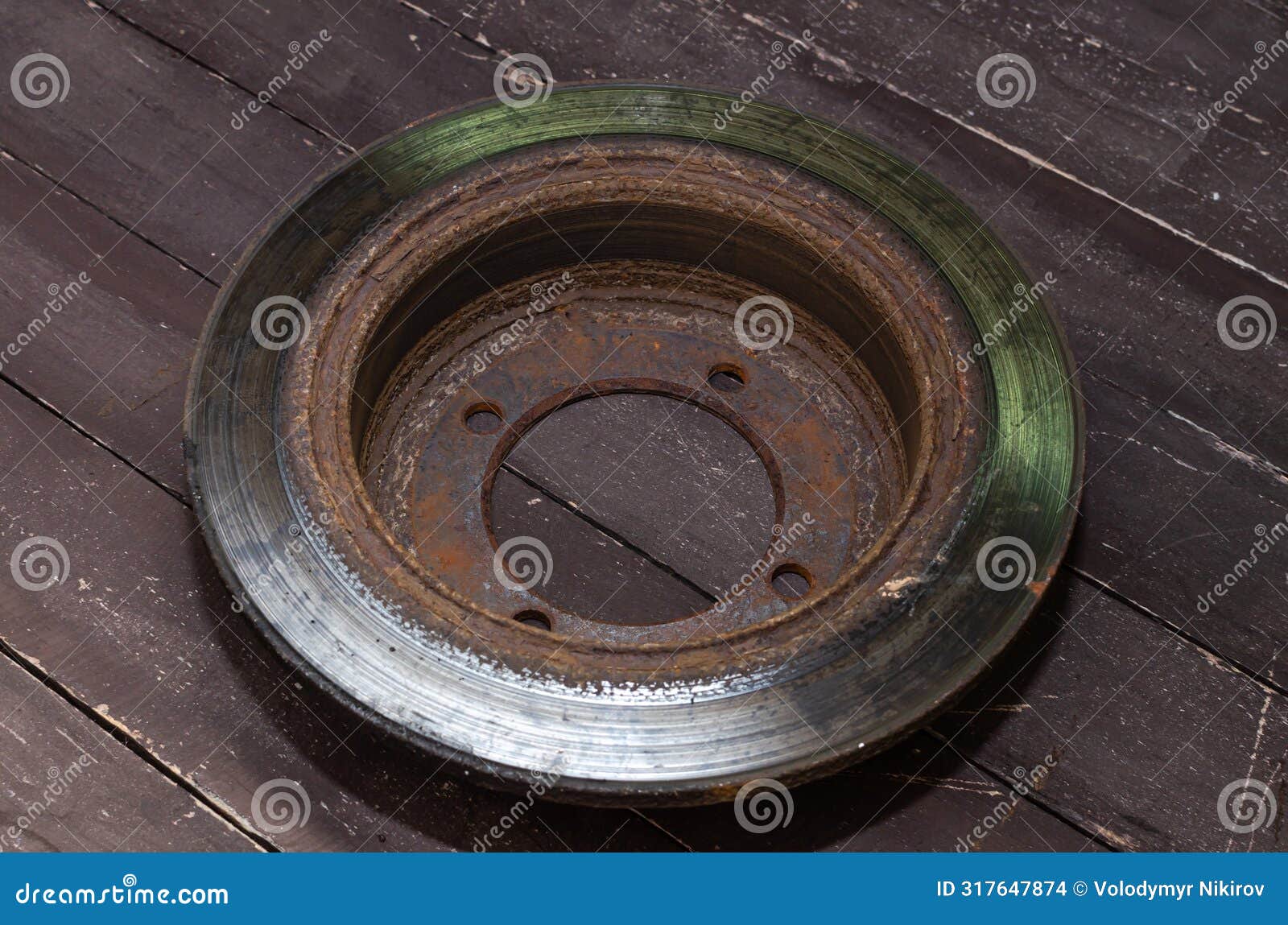 Rusty worn car brake disc stock photo. Image of dirty - 317647874