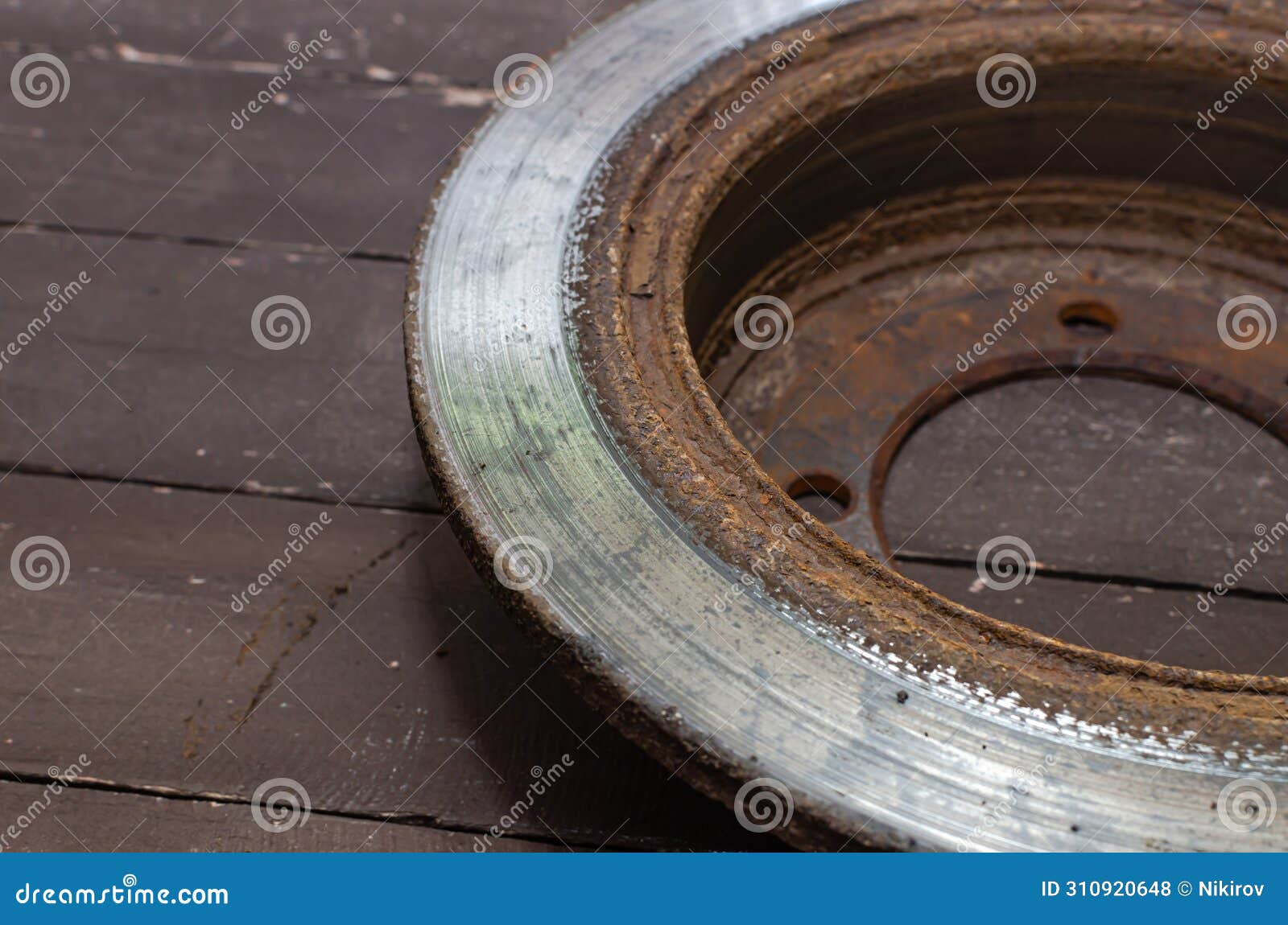 Rusty worn car brake disc stock photo. Image of brake - 310920648
