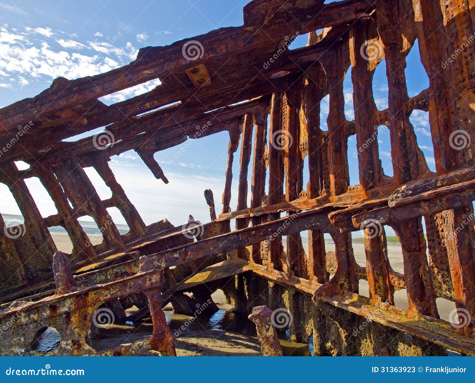 Rusty Wreckage of a Ship stock image. Image of ocean - 31363923