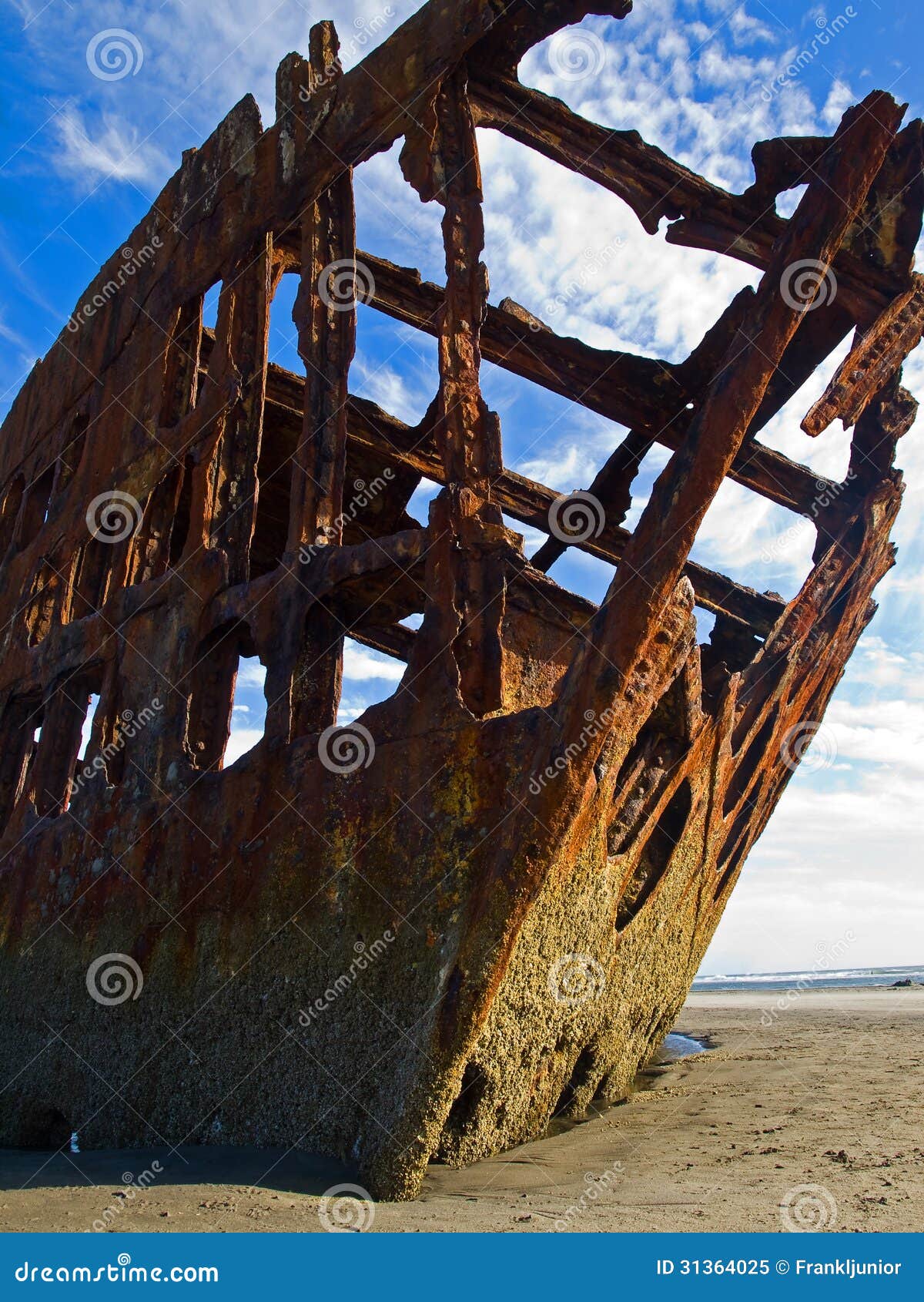 Rusty Wreckage of a Ship stock image. Image of coastline - 31364025