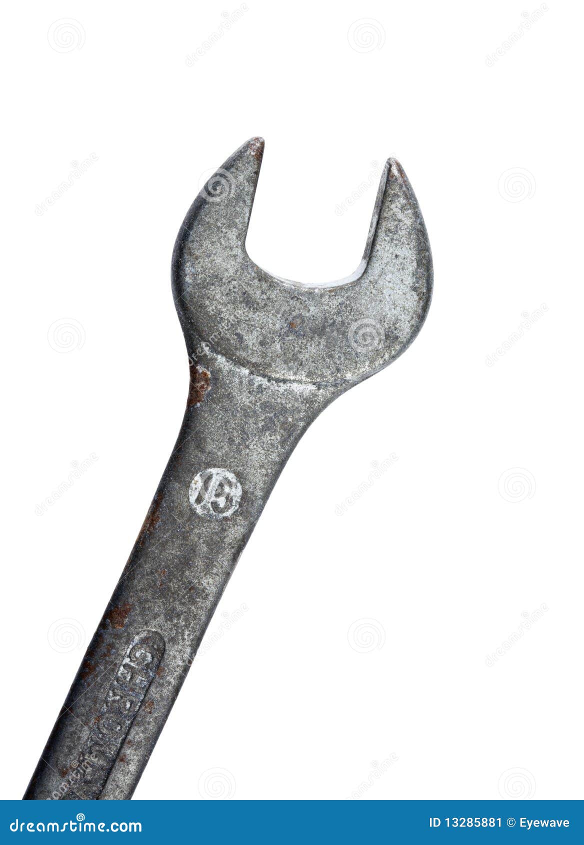 Rusty wrench isolated stock image. Image of repair, wrench - 13285881