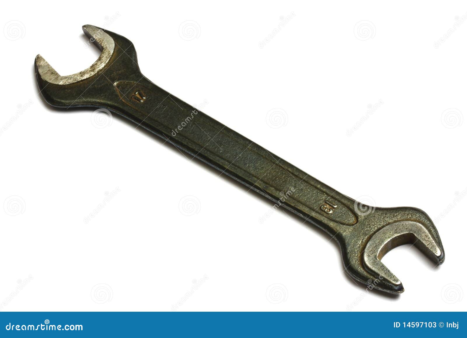 Rusty Wrench Isolated on White Stock Image - Image of service, rusty ...