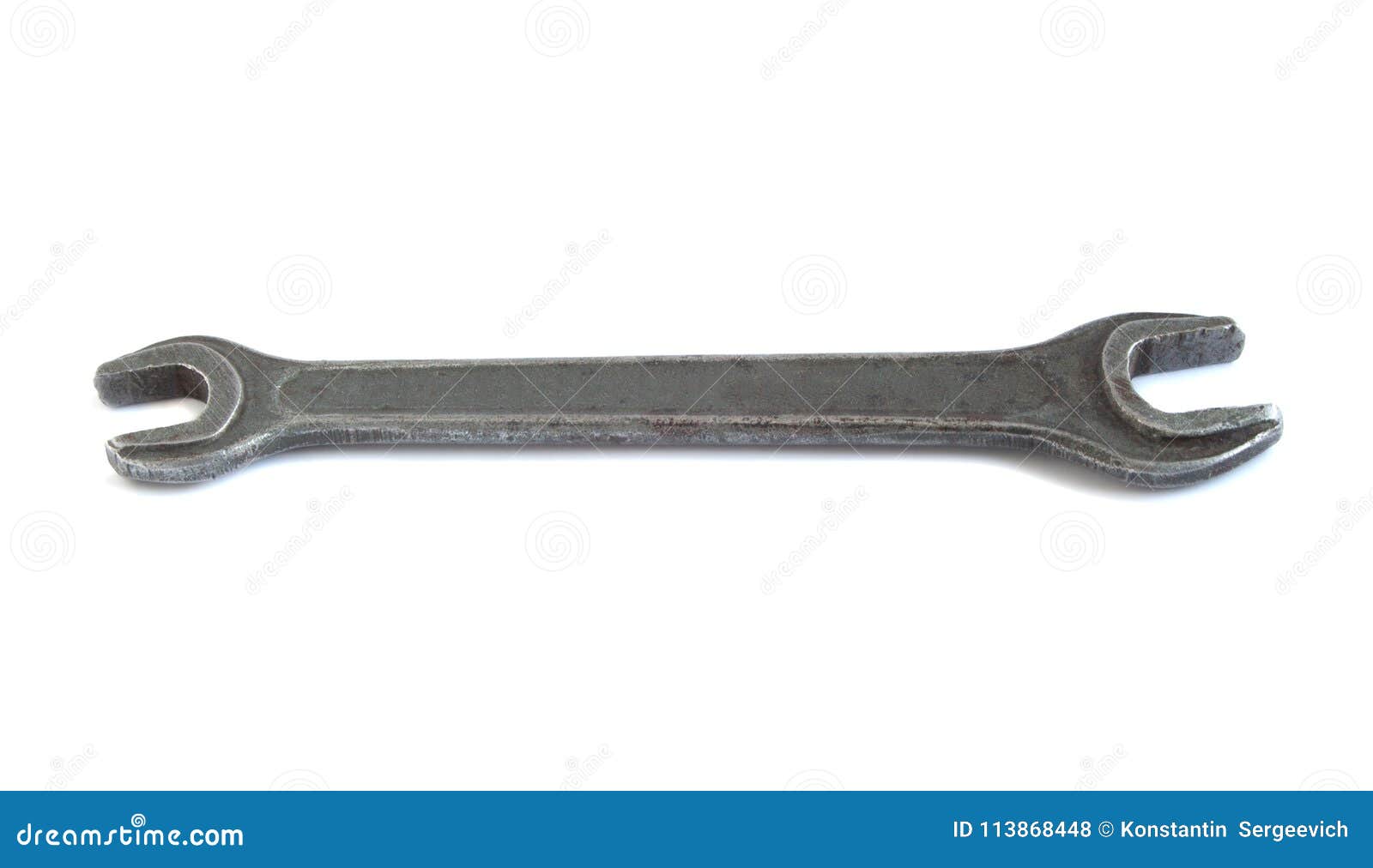 Wrench on white stock photo. Image of spanner, industry - 113868448