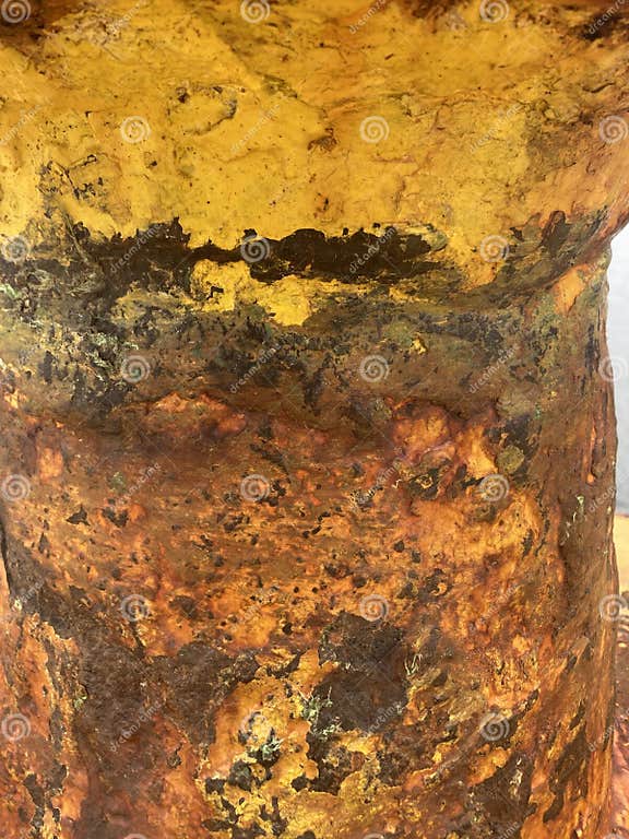 Rusty Yellow Metal Background for Design Stock Photo - Image of ...