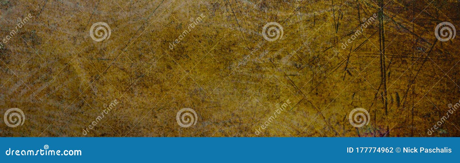 Rusty Yellow Metal Background with Scratches Stock Photo - Image of ...