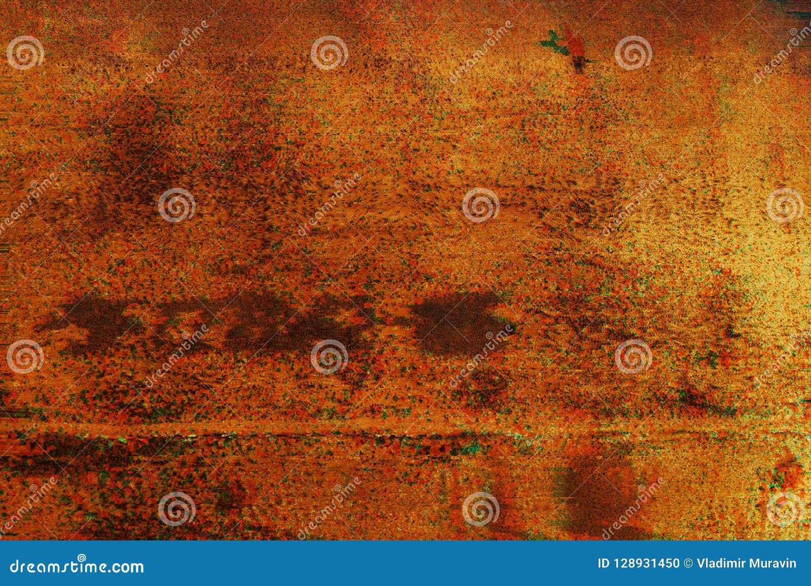 Rusty Yellow Metal Surface in Glitch Effect Stock Photo - Image of ...