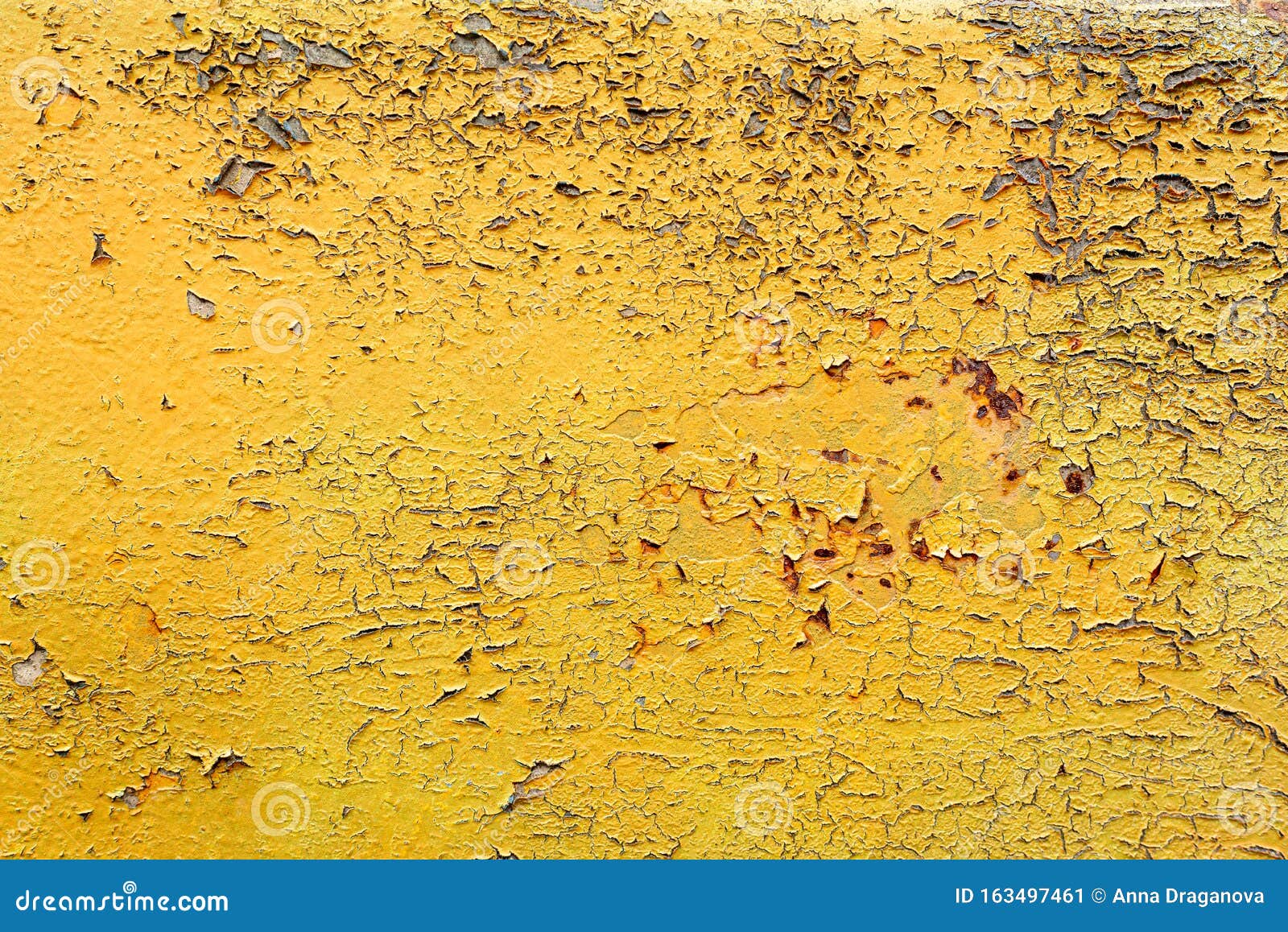 Rusty Yellow Metal Texture Background. Wall Banner, Material, Rust or ...