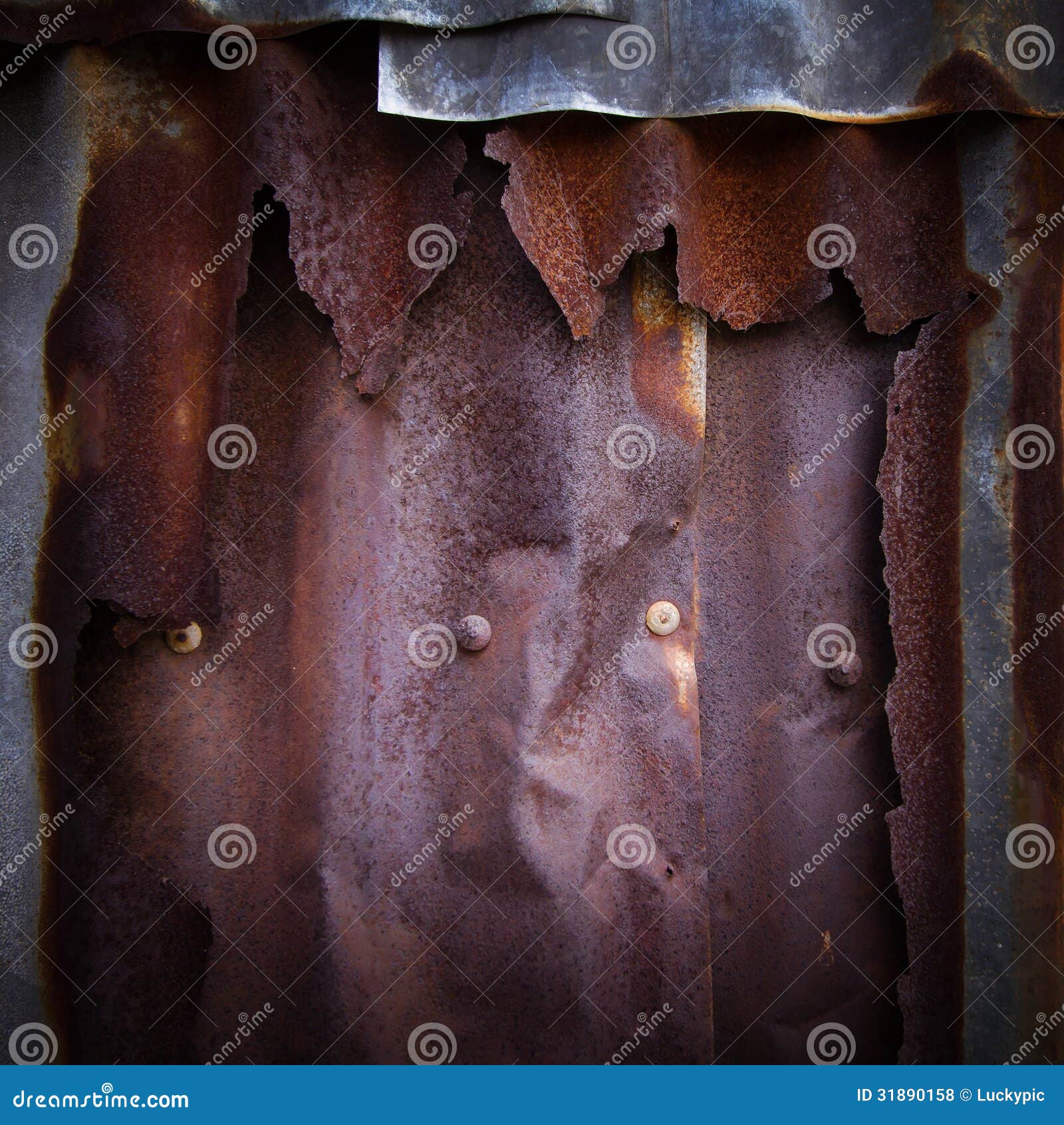 Rusty zinc grunge texture stock photo. Image of detail - 31890158